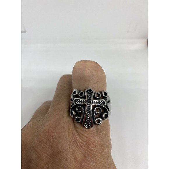 Nemesis Jewelry NYC | Accessories | Vintage Stainless Steel Gothic Cross Ring Size 1 | Poshmark